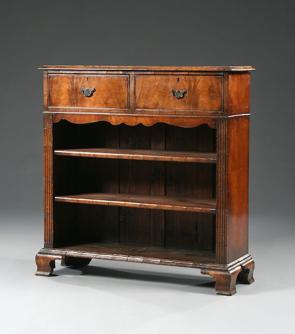 Bonhams : A walnut open low bookcase, in early 18th Century style