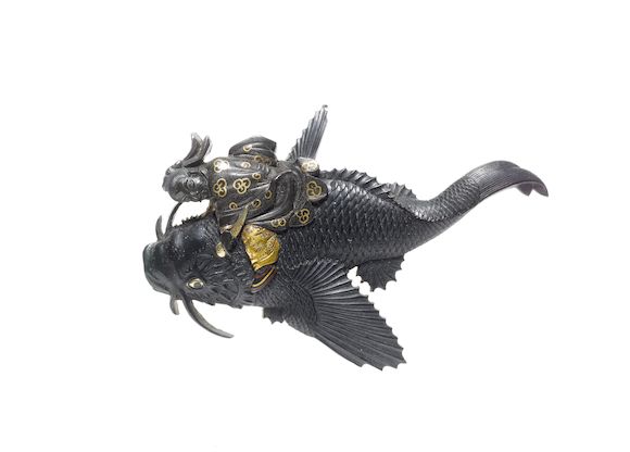 Bonhams : A fine shakudo kanagu Meiji Period