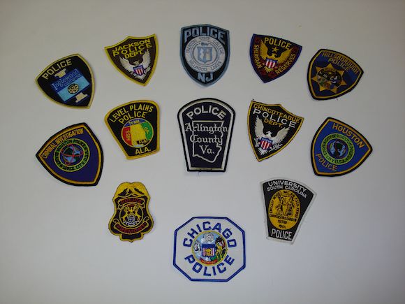 Bonhams : U.S. Police embroidered badges, city and municipal