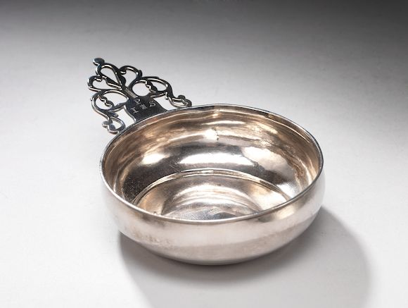 Bonhams : A mid 18th century American silver porringer, by Benjamin ...