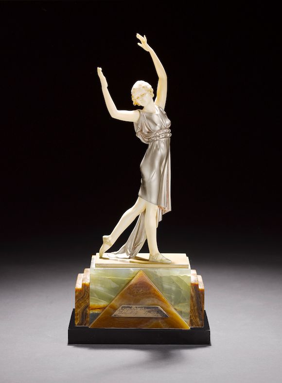 Bonhams : Ferdinand Preiss 'Lighter than Air, Ada May' a cold painted ...