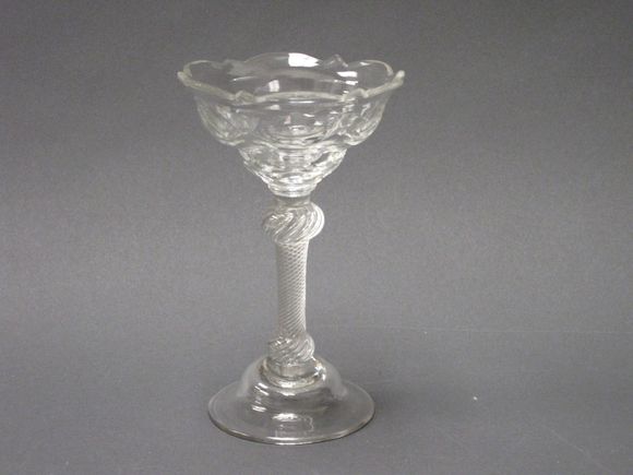 Bonhams : A knopped stem sweetmeat glass Circa 1740