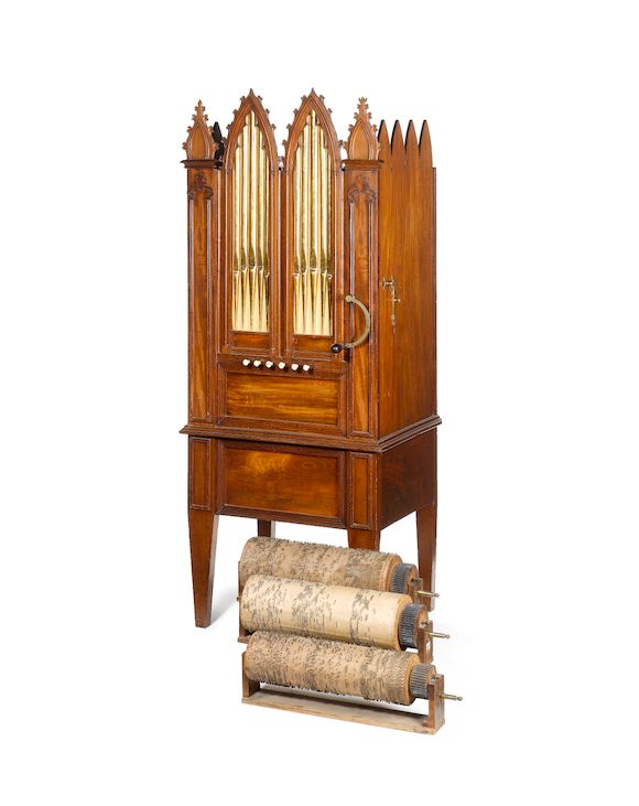Bonhams : An eighteen-key chamber barrel organ-on-stand, most probably ...