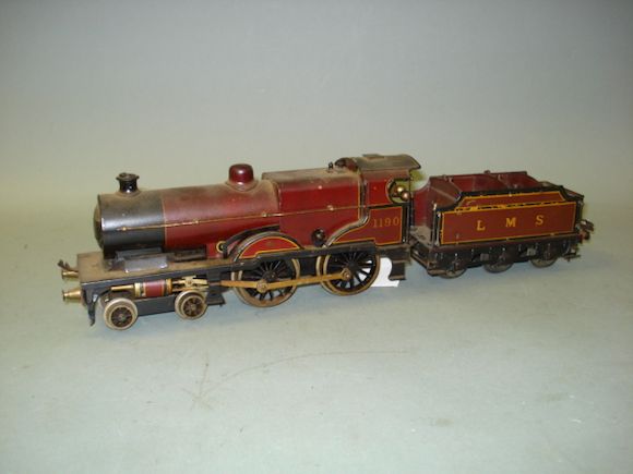 Bonhams : Bassett-Lowke c/w 4-4-0 LMS Compound No.1190 and 6-wheel tender