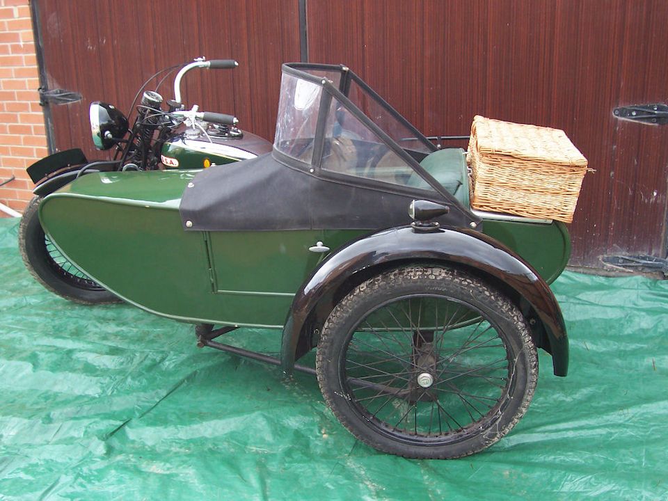 Bonhams : 1934 BSA 986cc Model G34-14 Motorcycle Combination Frame no. B14 430 Engine no. B14 411