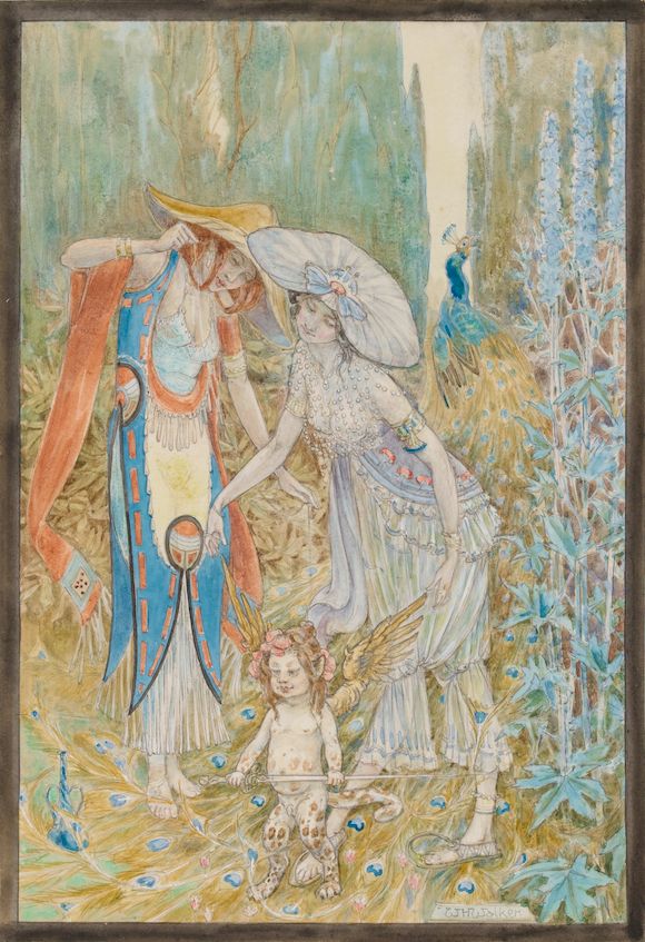 Bonhams : William Henry Walker (American, 1871-1938) Fairy figures in a ...