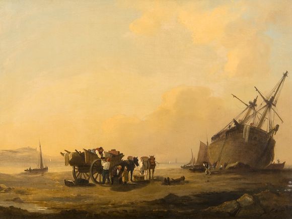 Bonhams : Alfred George Stannard (British, 1828-1885) Unloading the cargo