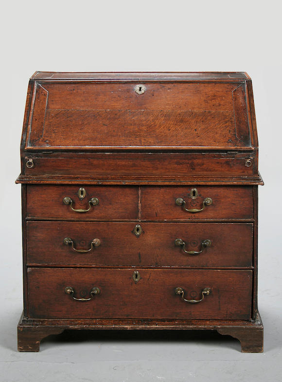 Bonhams A Queen Anne Oak Bureau Circa 1710