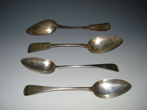 Bonhams : A mid 18th century Scottish silver Old English pattern ...