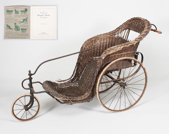 Bonhams : A wicker and iron 'Bath' chair
