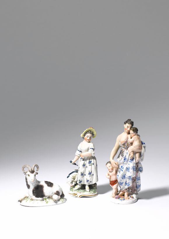 Bonhams : A Berlin model of a recumbent goat Circa 1770.