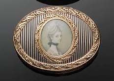 Bonhams : A Louis XVI poudre d'ecaille and gold mounted portrait box ...