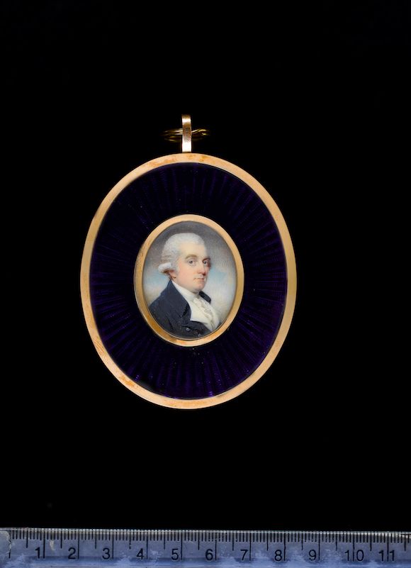 Bonhams : Edward Miles (British, 1752-1828) A Gentleman, wearing blue ...