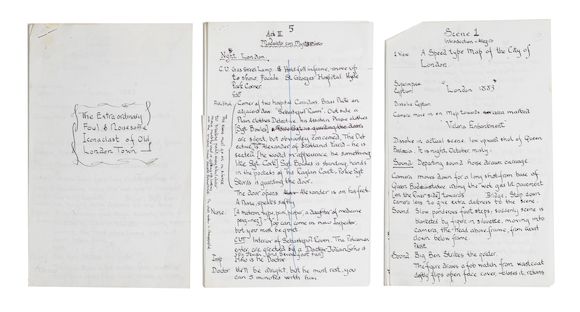 Bonhams : An original script for 'The Phantom Raspberry Blower Of Old ...