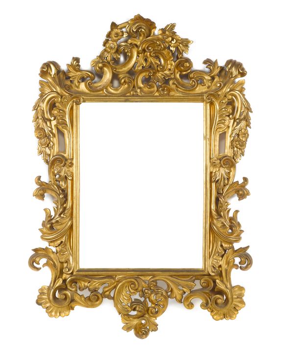Bonhams : A Florentine 18th Century carved, pierced and gilded frame