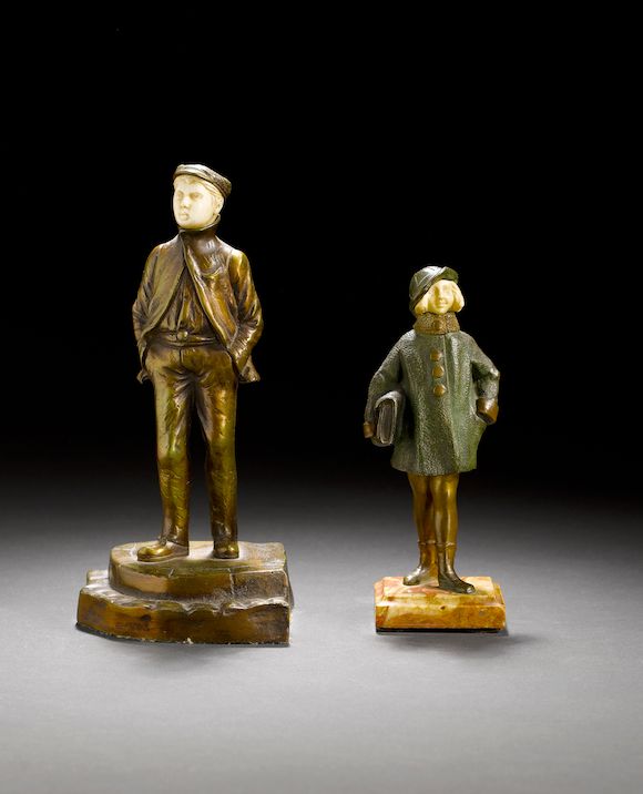 Bonhams : D. Alonzo for Etling, Paris a patinated bronze and carved ...