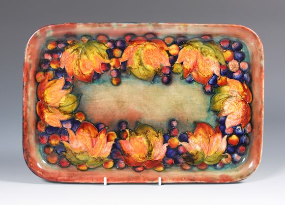 Bonhams : A William Moorcroft tray