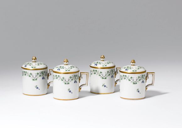 Bonhams : A set of four Vienna covered cups Circa 1797.