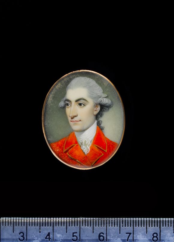 Bonhams : Richard Crosse (British, 1742-1810) A Gentleman, wearing red ...