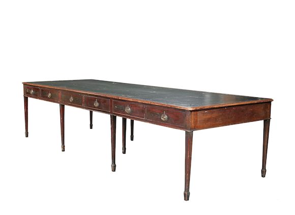 Bonhams : A large George III mahogany library table, circa 1800