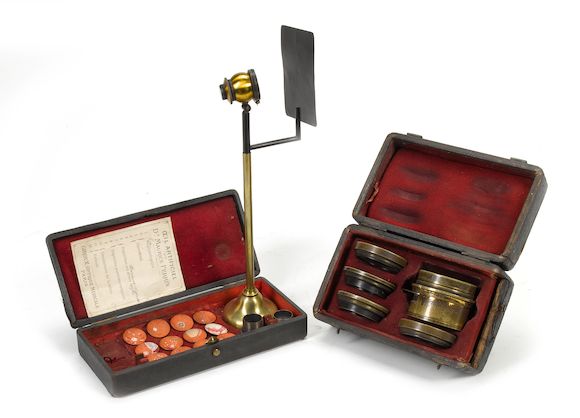 Bonhams : A Dr Marice Perrin artificial eye and a set of Darlot camera ...