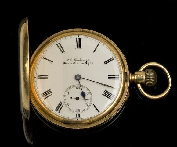 Bonhams : J. E. Dickinson, Newcastle on Tyne: An 18ct gold hunter cased ...