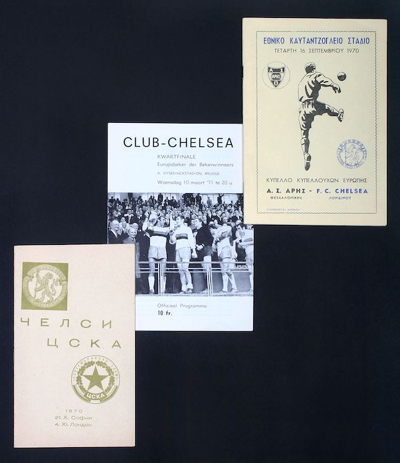 Bonhams : Chelsea 1970 European Cup Winners Cup programmes