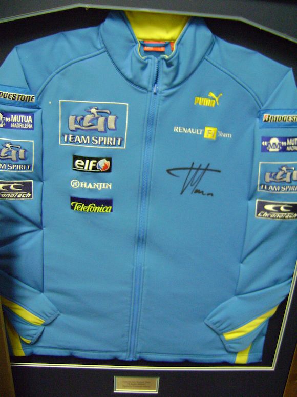 Bonhams : Alonso hand signed Renault F1 pit jacket