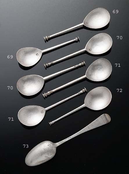 Bonhams : A pair of 17th century silver seal-top spoons, by Steven ...