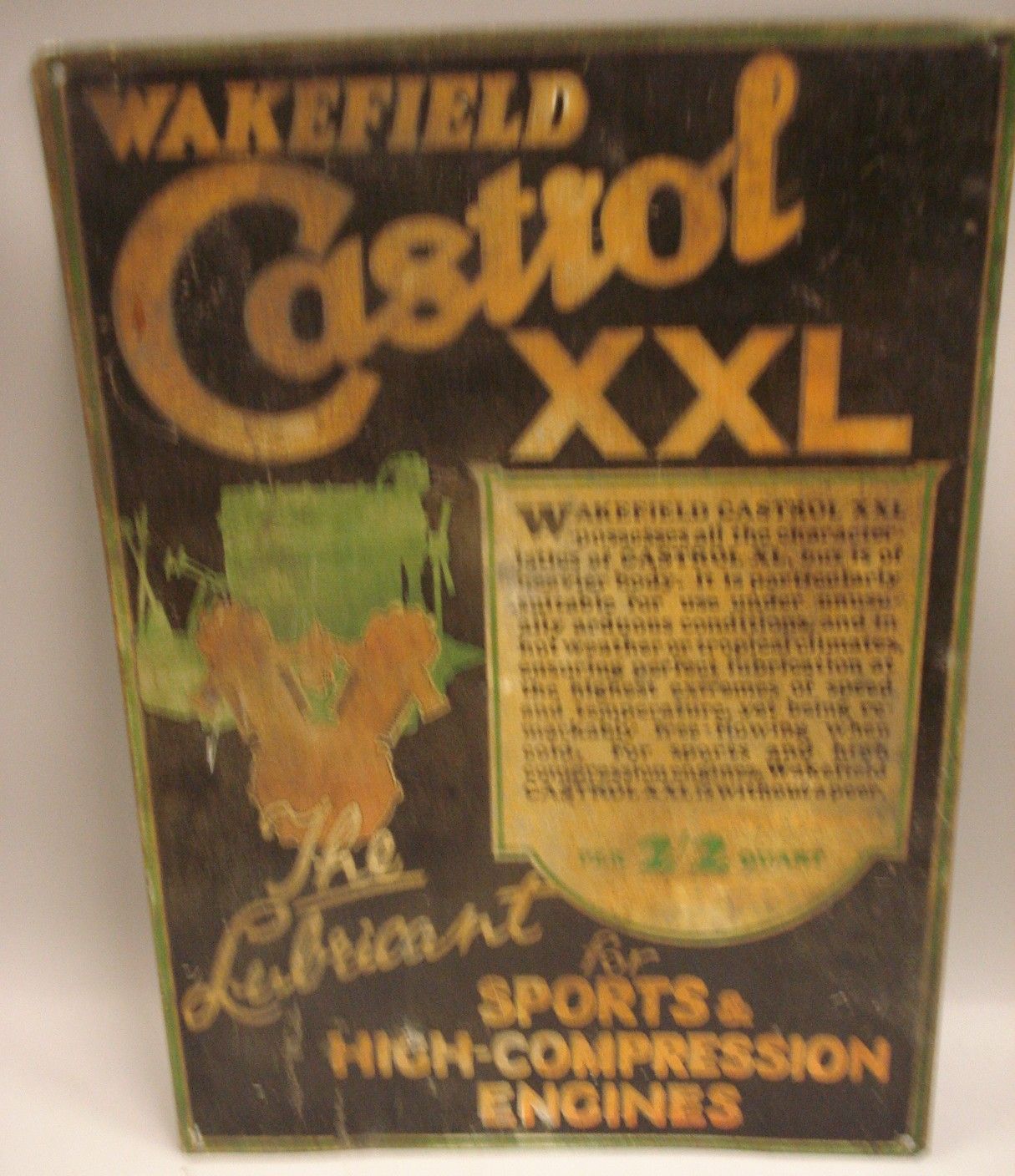 Bonhams Cars : A Wakefield Castrol XXL printed tin sign,