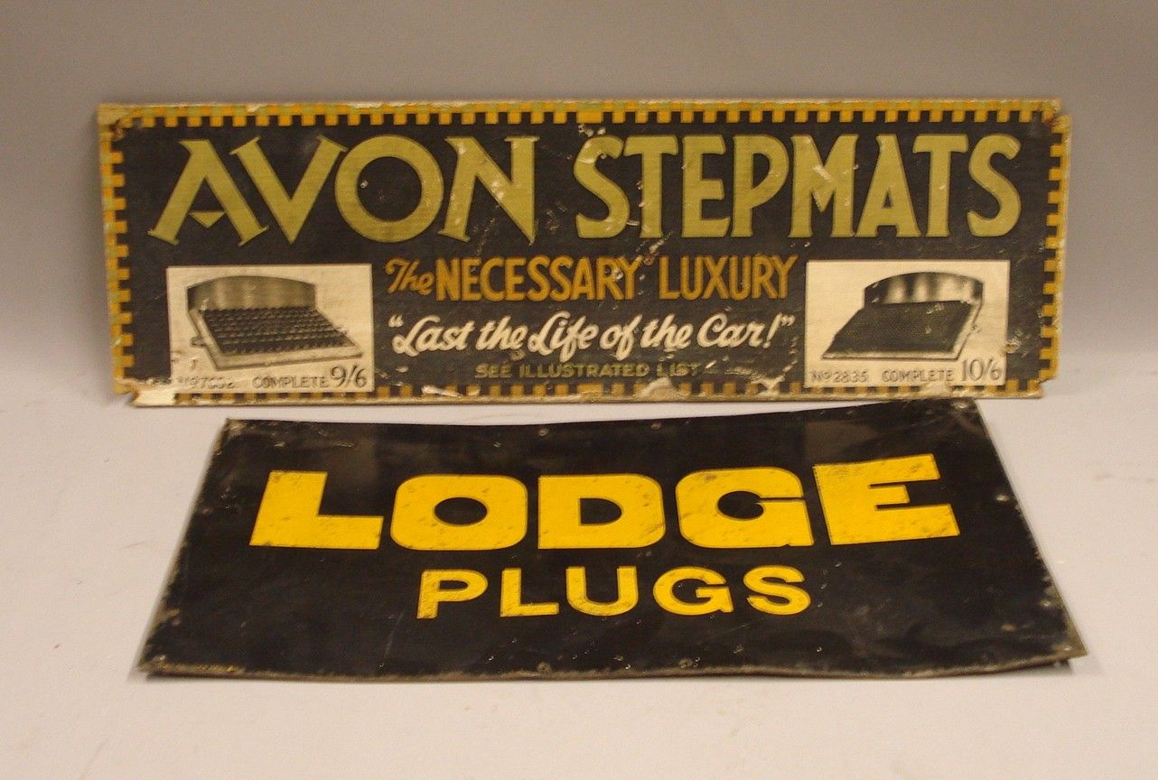 Bonhams Cars : Two advertising signs,