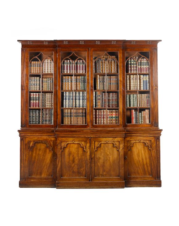 Bonhams : A late Regency mahogany breakfront Library Bookcase