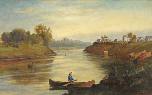Bonhams : Edward Roper (British, 1857-1891) Fort Rouge and Assiniboine ...