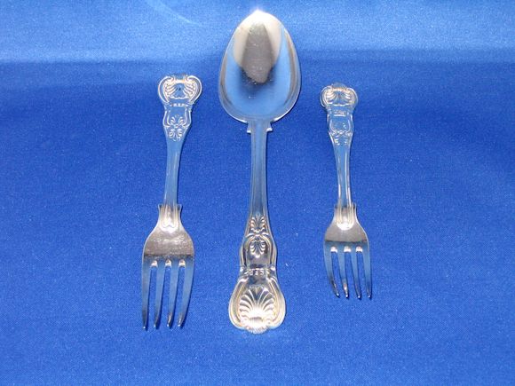 Bonhams : Eight Victorian Kings pattern table forks Elizabeth & John ...