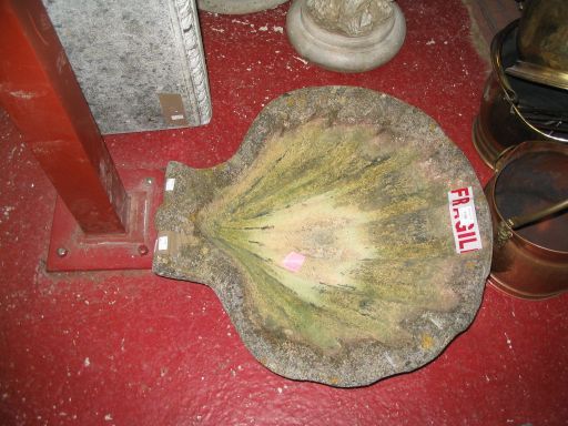 Bonhams : A large shell bird bath