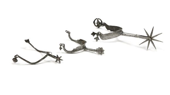 Bonhams : Three Rowel Spurs, And A Stirrup