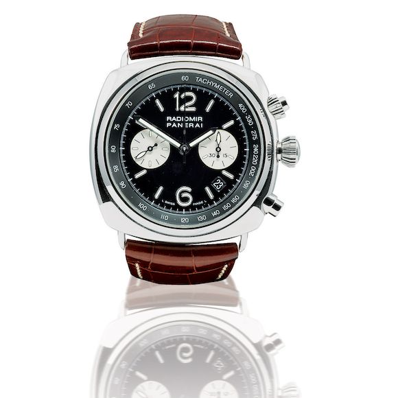 Bonhams : Officine Panerai. A fine and rare stainless steel automatic ...
