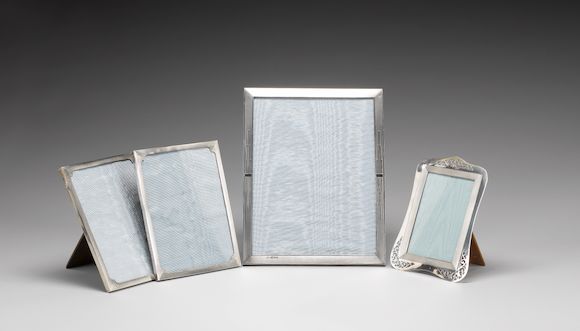 Bonhams : A pair of silver photograph frames, maker's mark of Pringle ...