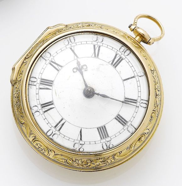 Bonhams : Joshua Rigby, London. A gilt metal pair case pocket watch ...