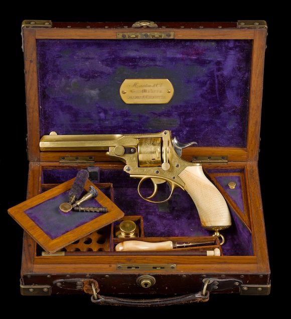 Bonhams : A fine cased .450 (CF) Webley 'No.4' (Pryse) revolver, no ...