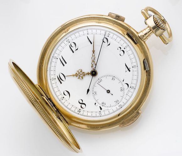Bonhams : An early 20th century 14ct gold minute repeating full hunter ...