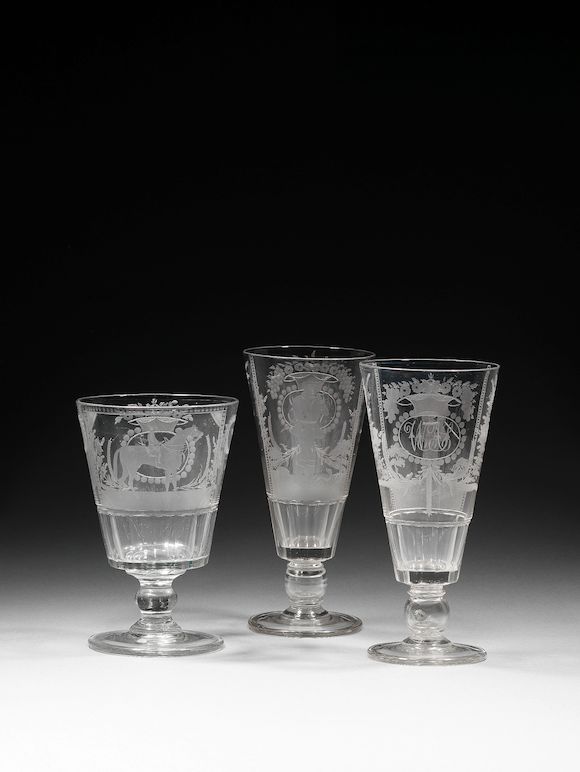 Bonhams : A large and rare Thomas Hudson rummer engraved with a ...