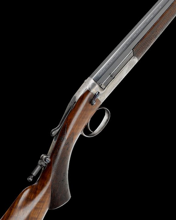 Bonhams : A fine .295 'Semi Smooth Bore' hammerless rook-rifle by ...