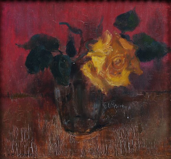 Bonhams : Leszek Tadeusz Muszynski (Polish, born 1923) 'Yellow Rose' 23 ...