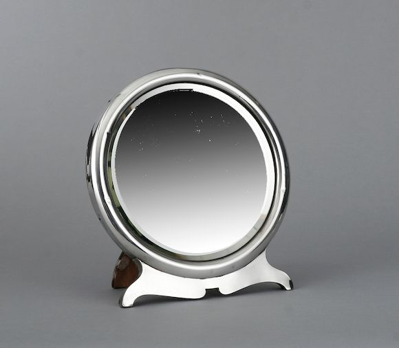 Bonhams : An Edwardian circular easel toilet mirror,