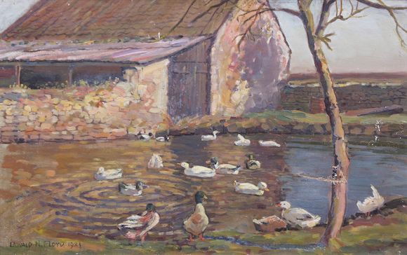 Bonhams : Donald H. Floyd (British, 1892-1965) 30.5 x 46cm.