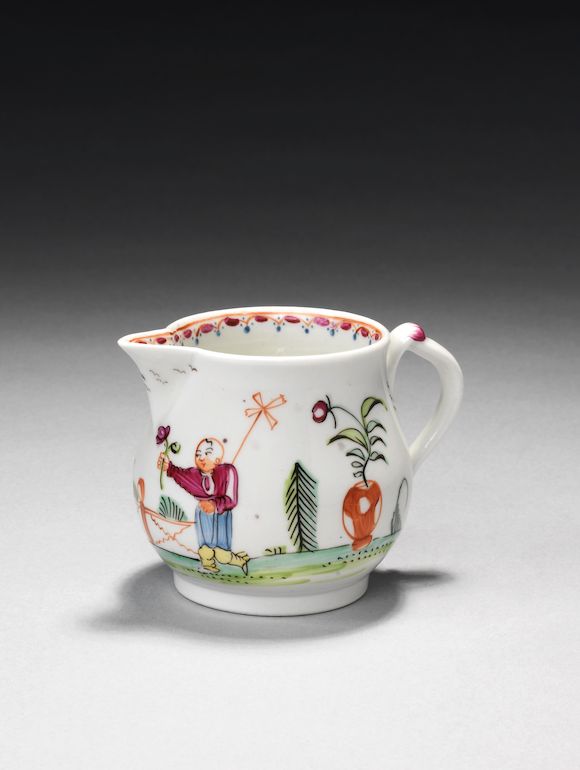 Bonhams : A rare New Hall 'Robin Jug' Circa 1785-90.