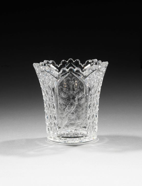 Bonhams : A Thomas Webb cut and engraved vase by William Fritsche Early ...