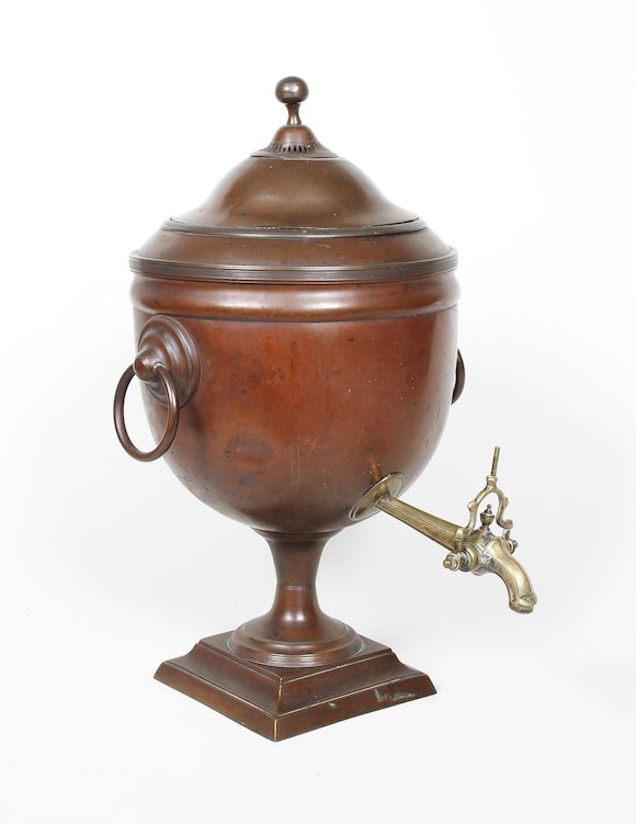 Bonhams : A Victorian copper cauldron and cover