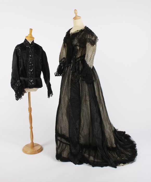 Bonhams : An Edwardian mourning dress